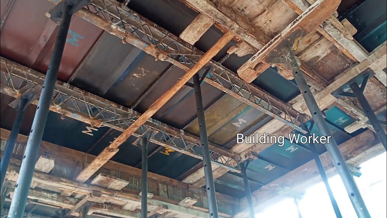 Roof Slab With Beam Formwork | Acro Span Centring | Slab Construction ...