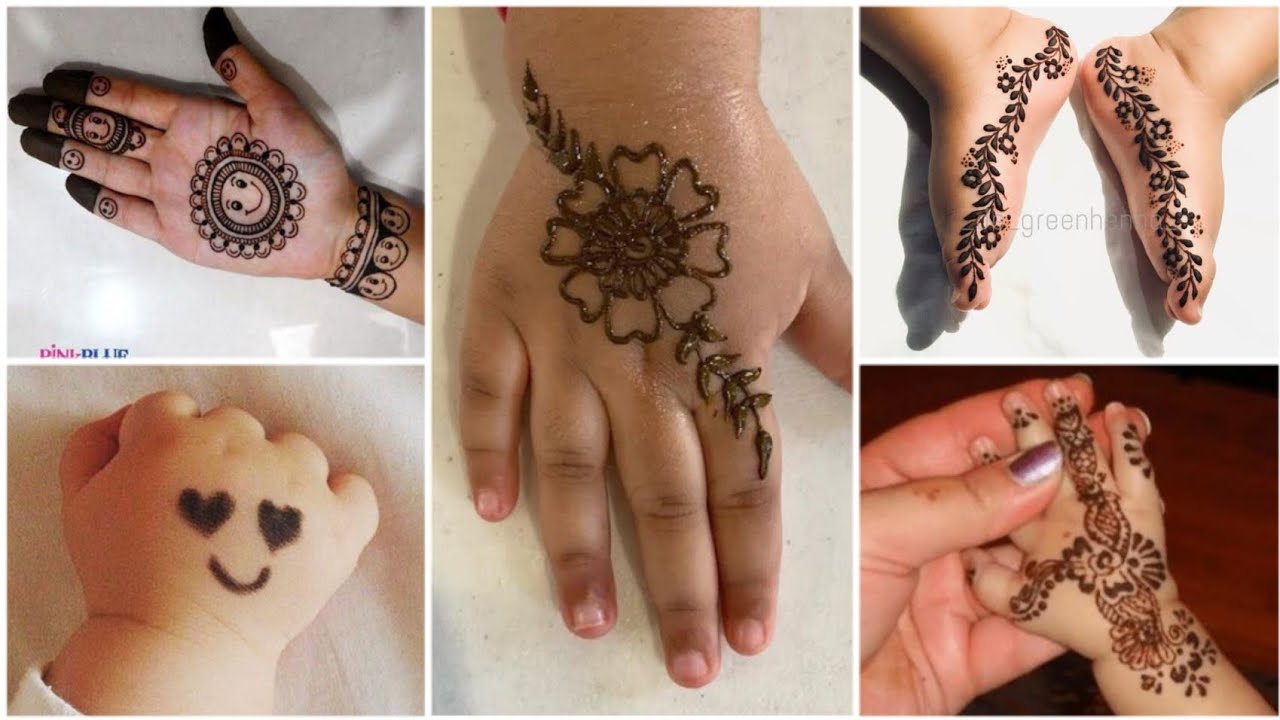 kids mehndi design/baby mehndi design/mehndi design for kids - YouTube