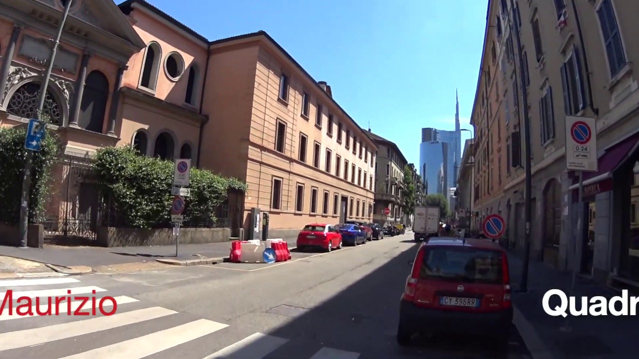 Milano, da via Ferrari a via Quadrio - YouTube