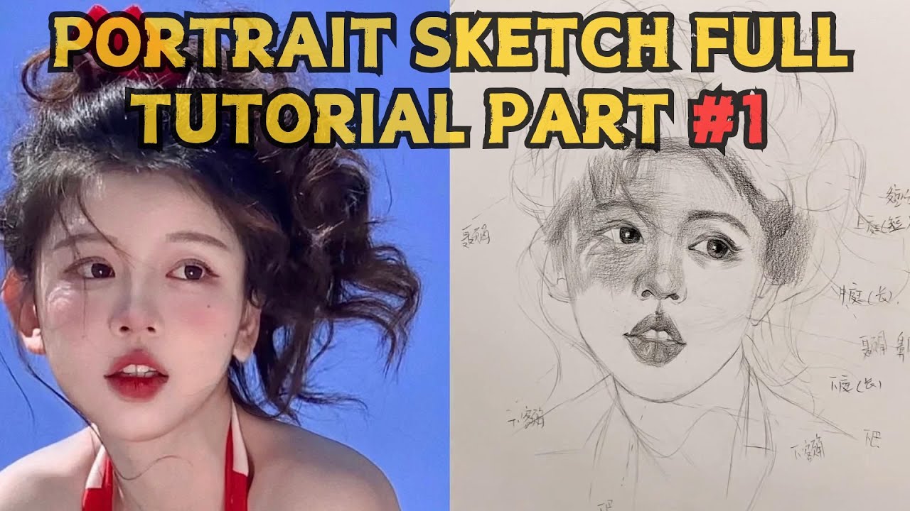 Ultra Detailed Portrait Drawing FULL Tutorial | Pencil Sketch Step by ...