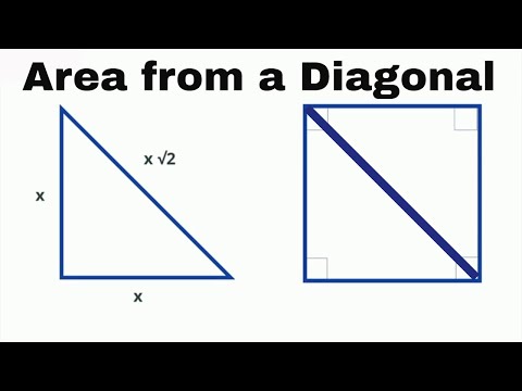 Find the area of a square from the diagonal length