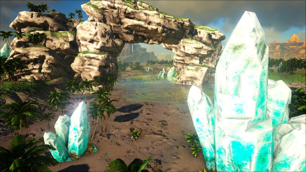 Crystal Isle Map Tour - Ark Survival Evolved - Crystal Isle Map - YouTube