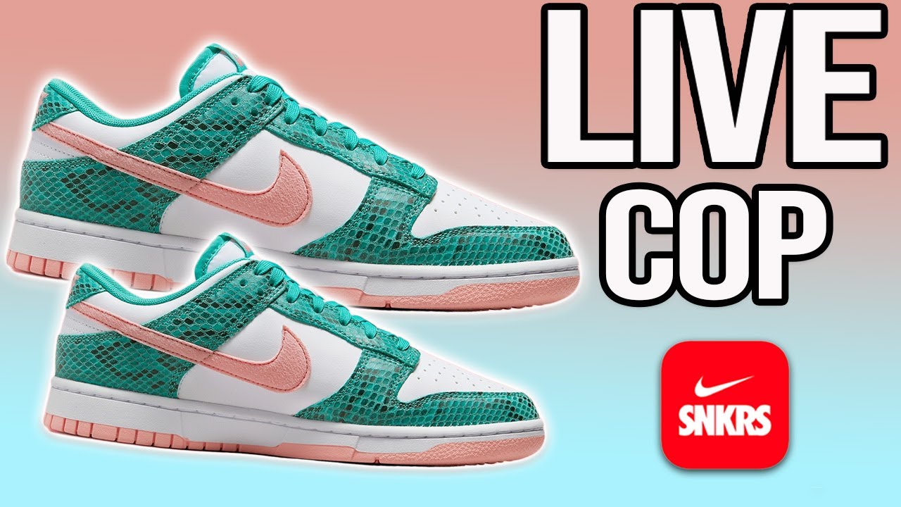 Live Cop : Dunk Low 'Washed Teal & Bleached Coral' - YouTube
