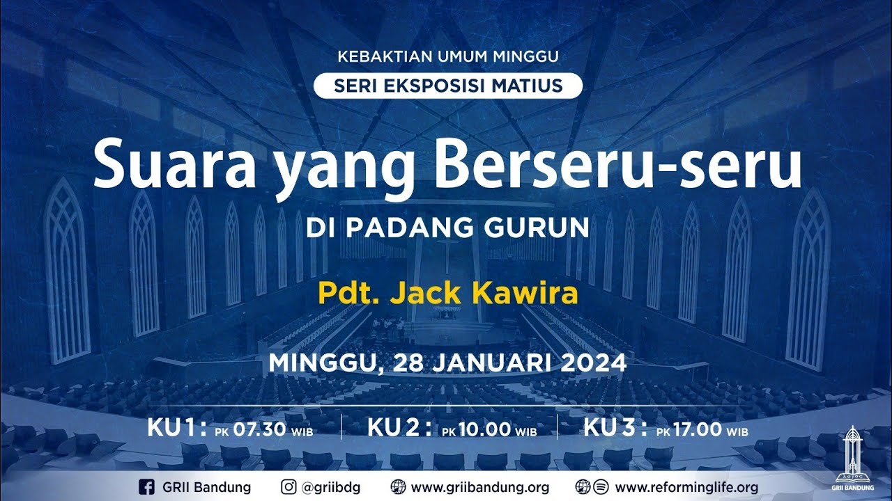Suara Yang Berseru-seru Di Padang Gurun - Pdt. Jack Kawira - Ibadah ...
