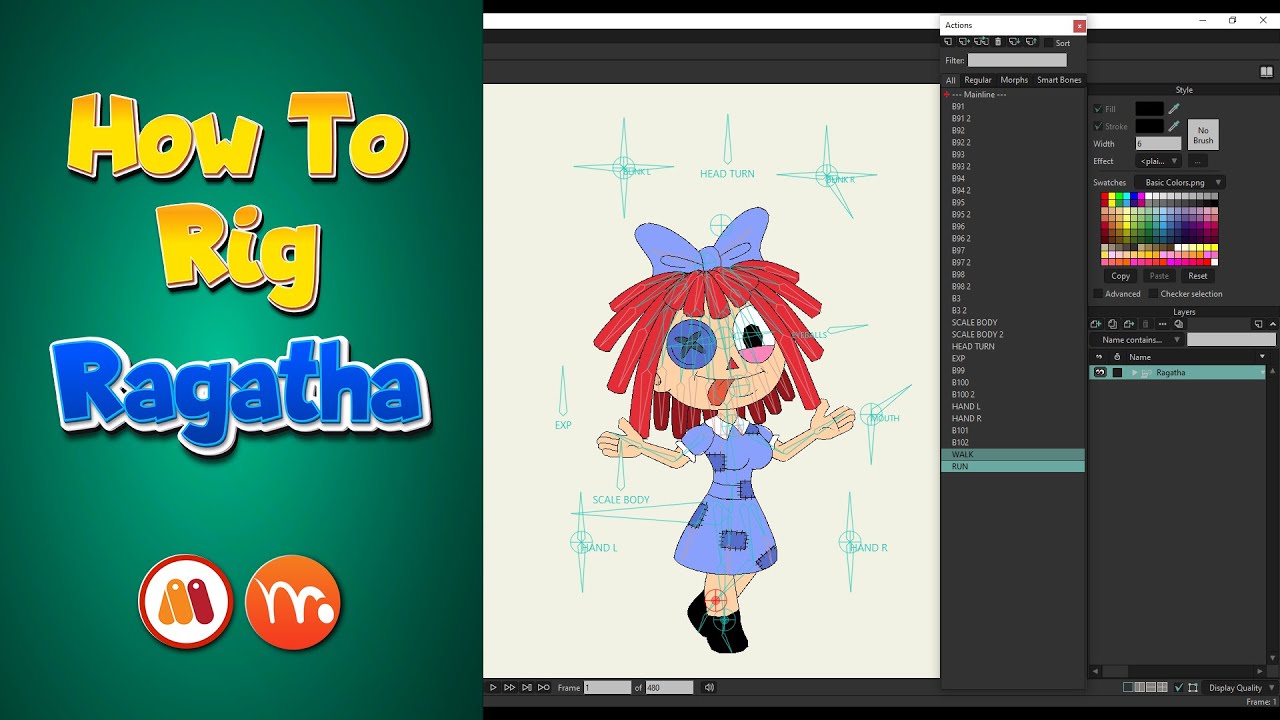 How To Rig Ragatha | Part 2| Moho | Rigged Animation - YouTube