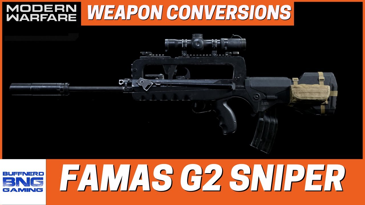 FAMAS G2 Sniper Weapon Conversions - Call Of Duty Modern Warfare - YouTube