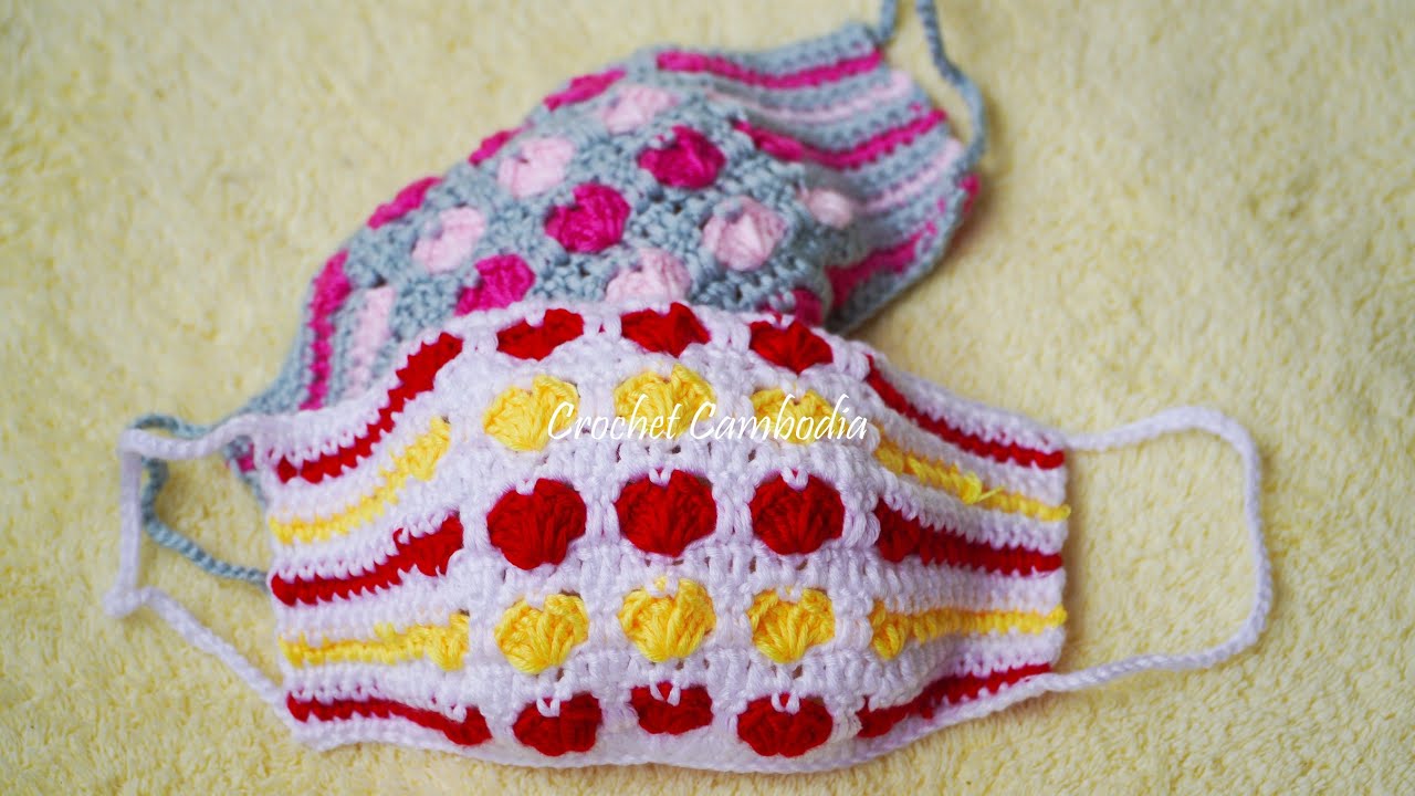 Creative Crochet Mask | How To Crochet Face with Heart design ...