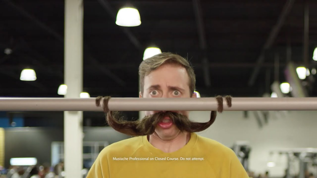Crunch Commercial 2019 I Bet I Can Mustache Pull Up - Moving Mustache ...