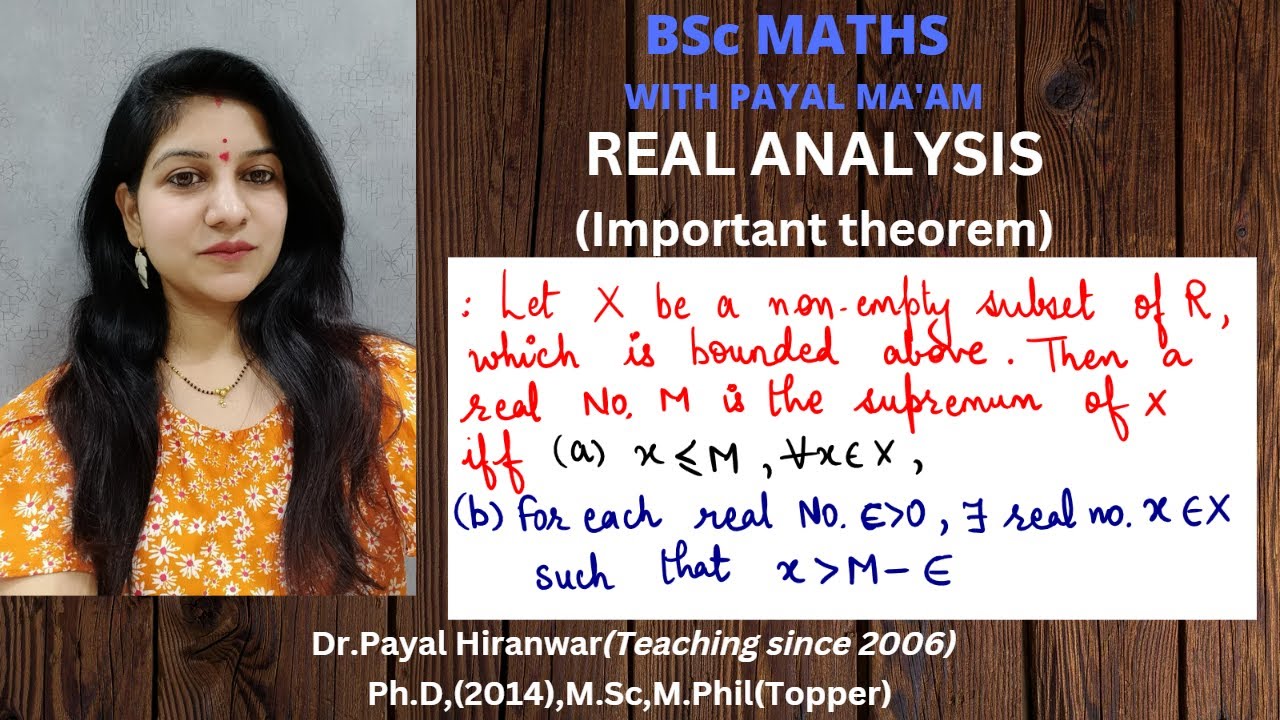 Sup(X+Y) = Sup(X) + Sup(Y) I inf(X+Y) = inf(X) +inf(Y) I Real Analysis ...