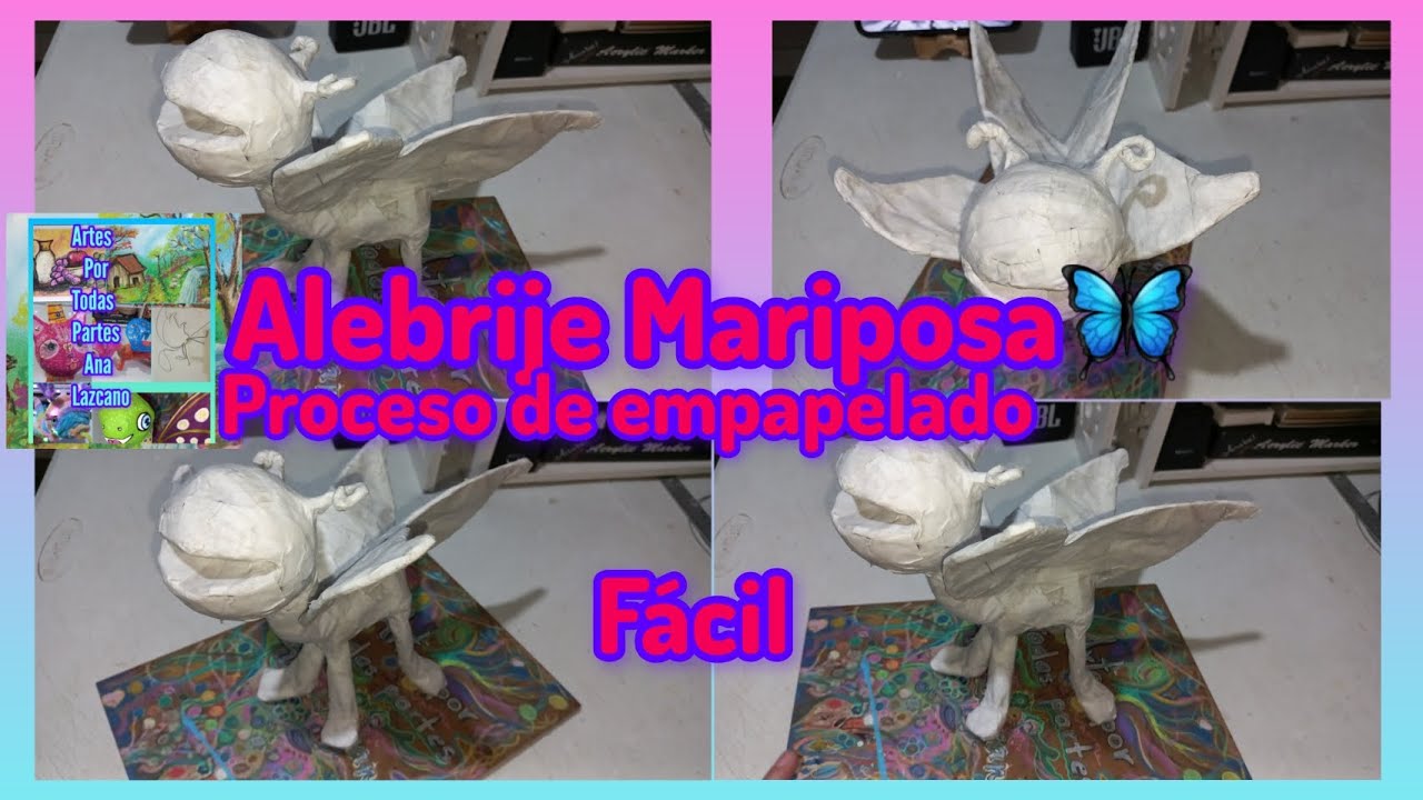 Alebrije Mariposa🦋, proceso de empapelado, paso a paso. - YouTube