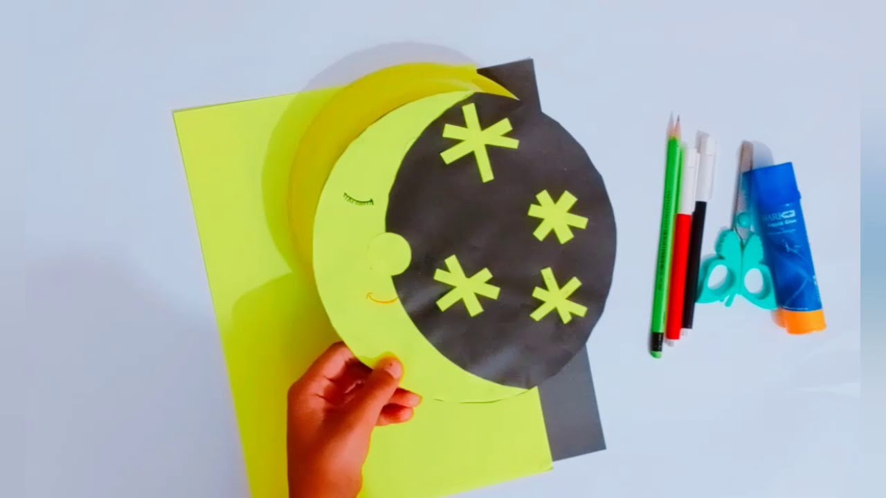 Paper moon craft - YouTube