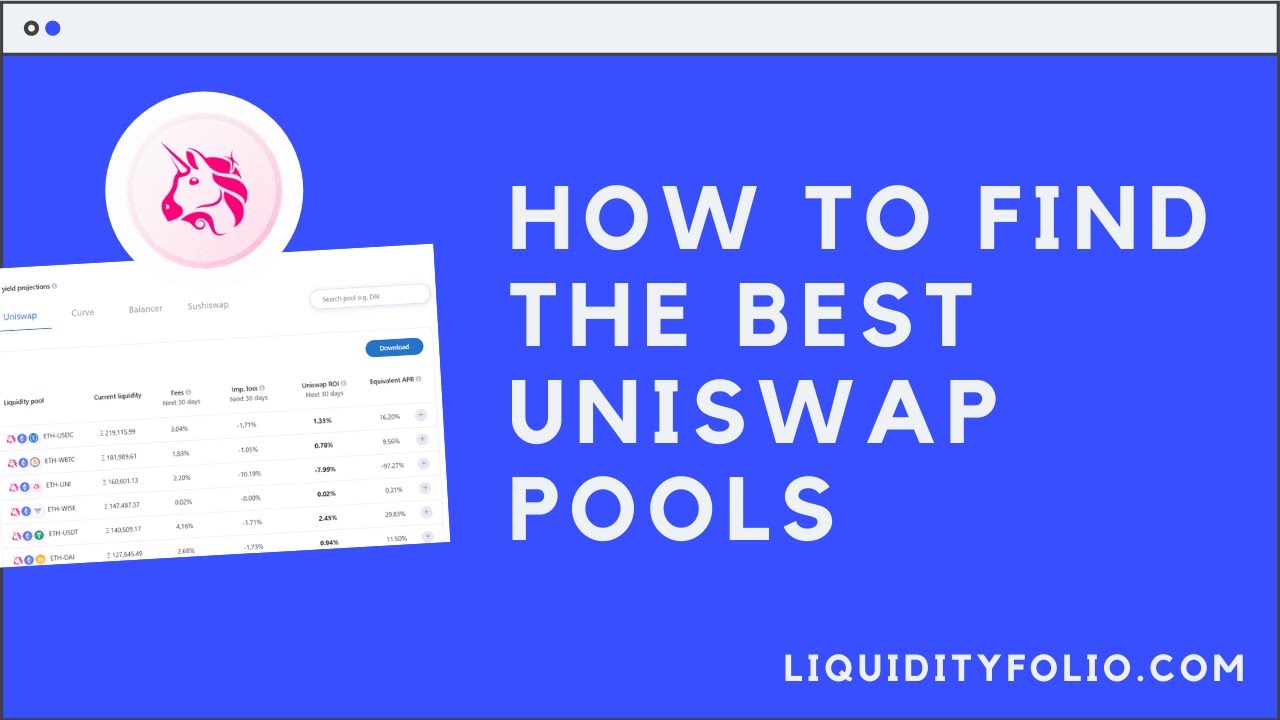 How to find the best Uniswap pools - YouTube
