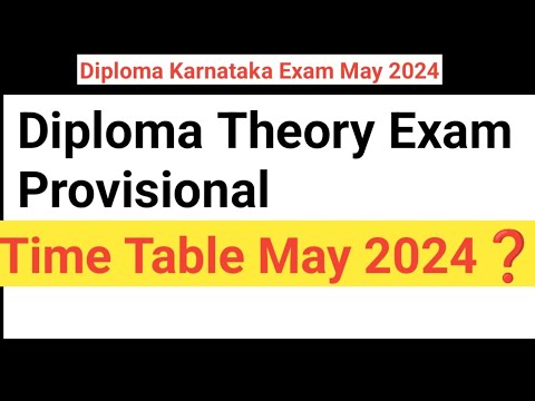 Diploma Exam Time Table May 2024|#Diploma Exam Time Table|#Provisional ...