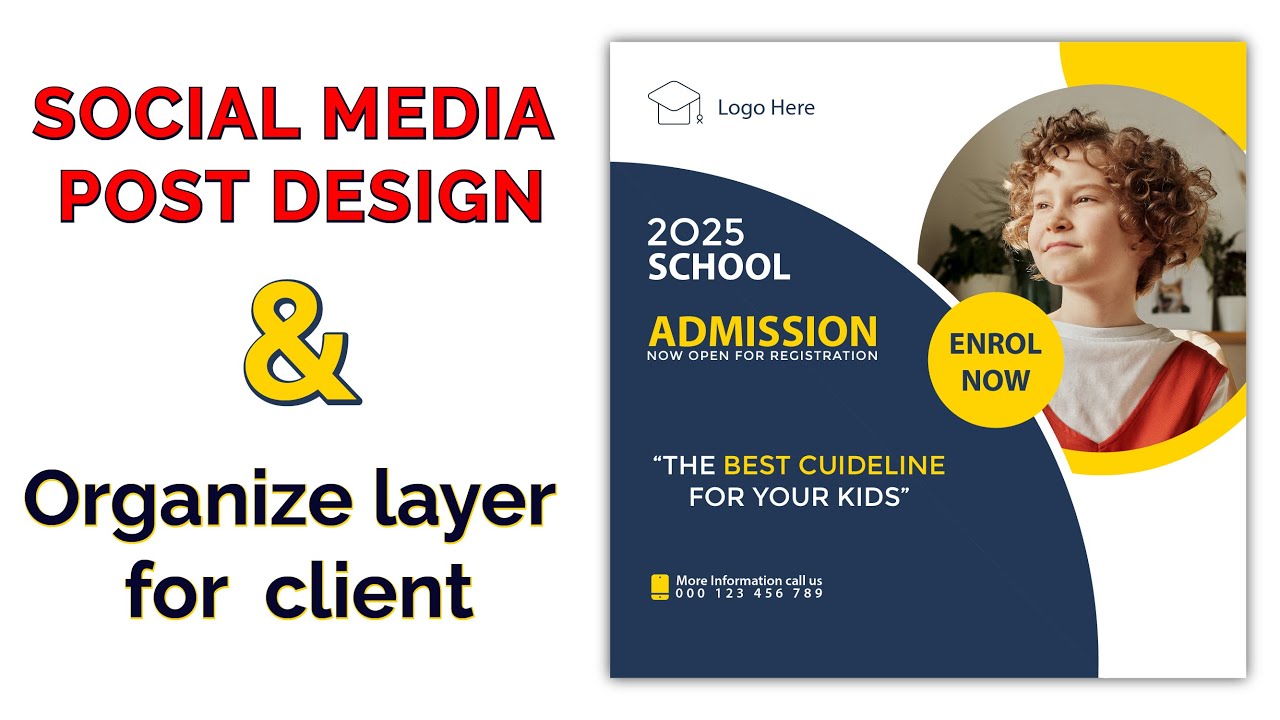 Social media post Design - Organize layer for a project - Social media ...