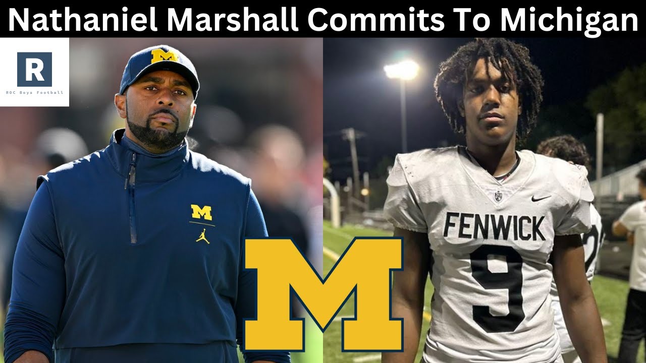 Nathaniel Marshall Commits To Michigan | Michigan Football Recruiting News - YouTube