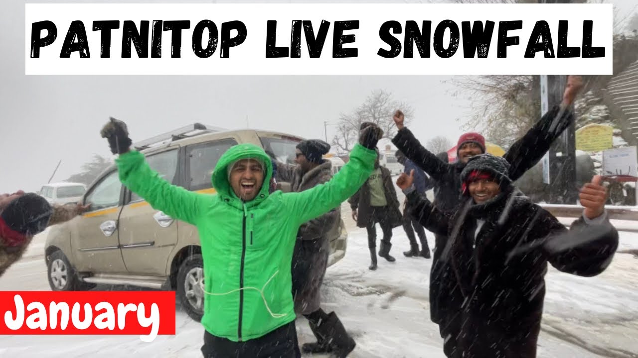 Patnitop live snowfall 30th January 2023 | Patnitop Nattha Top Snowfall ...