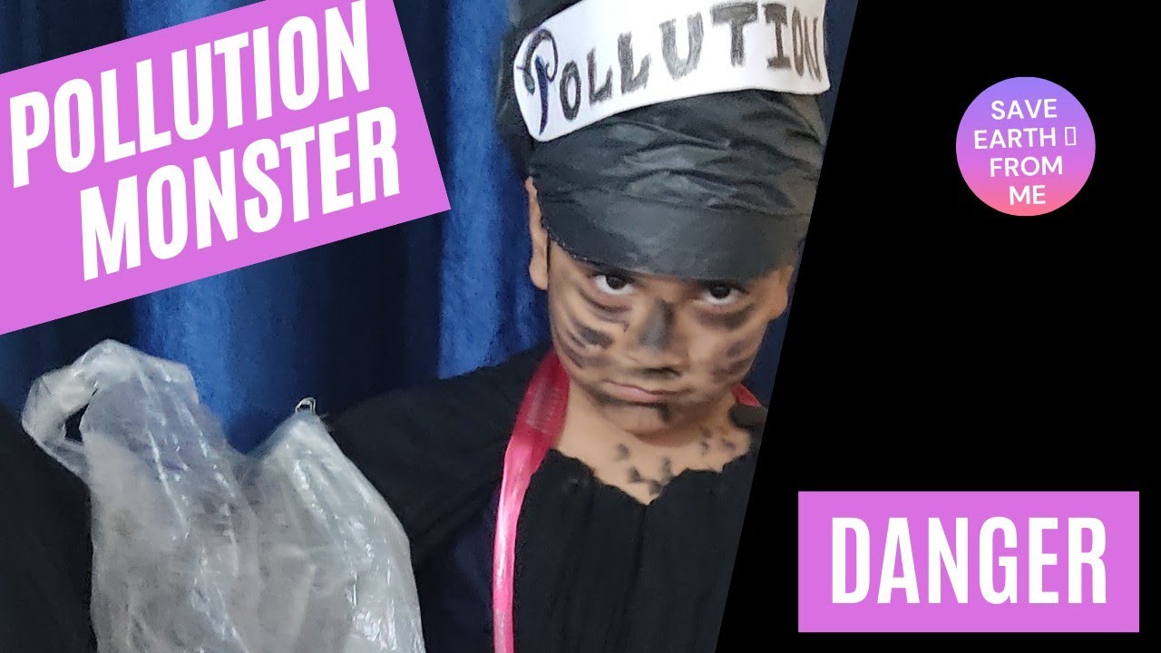 Pollution Monster - Fancy Dress Competition - YouTube