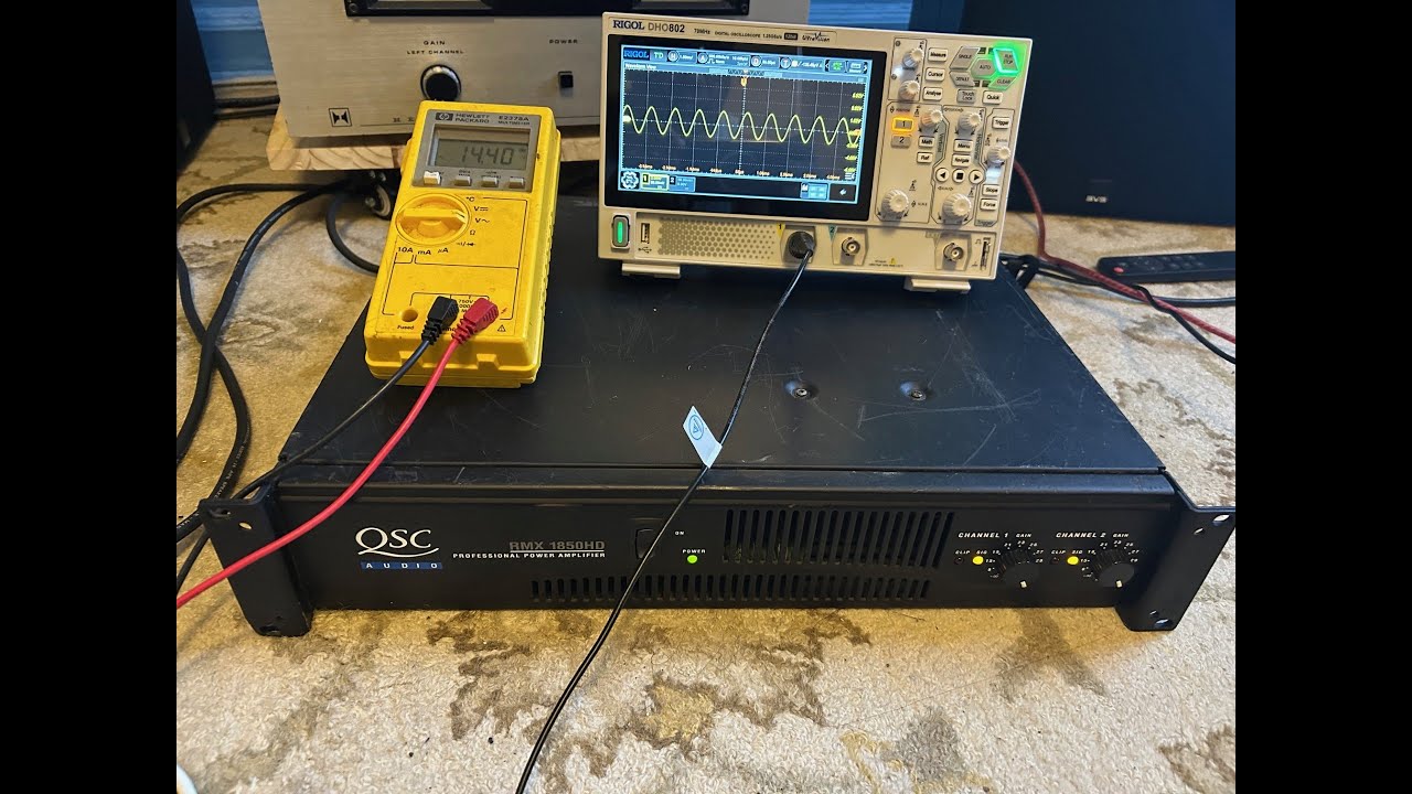 QSC 1850HD Amp Dyno, Power at Clipping - YouTube