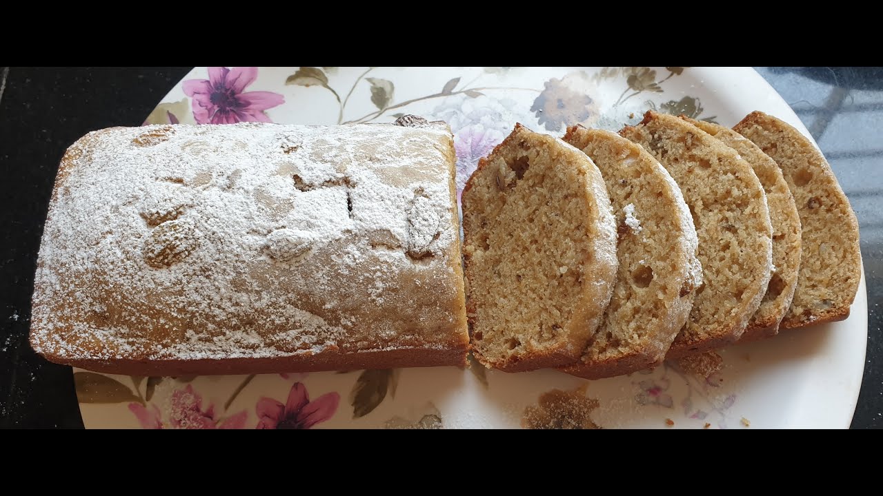 Banana Walnut Bread / Tea Cake - No oven or microwave. Easy to bake and ...
