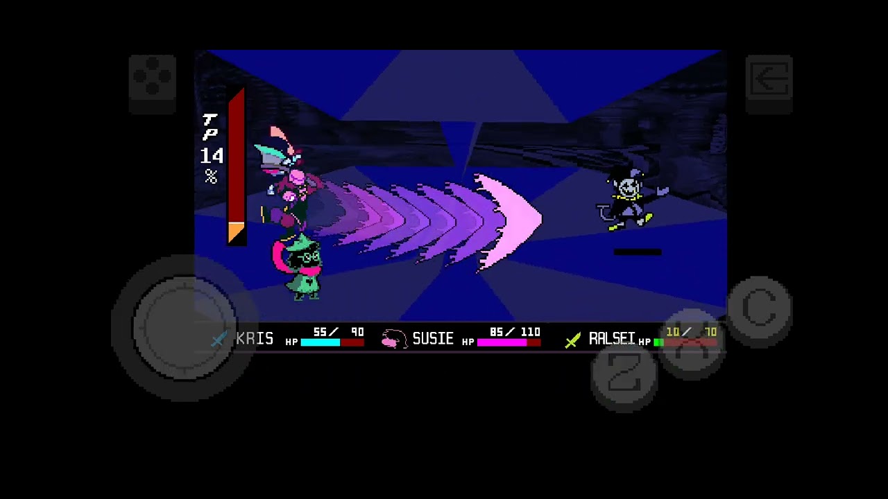 jevil beat using attack on mobile - YouTube