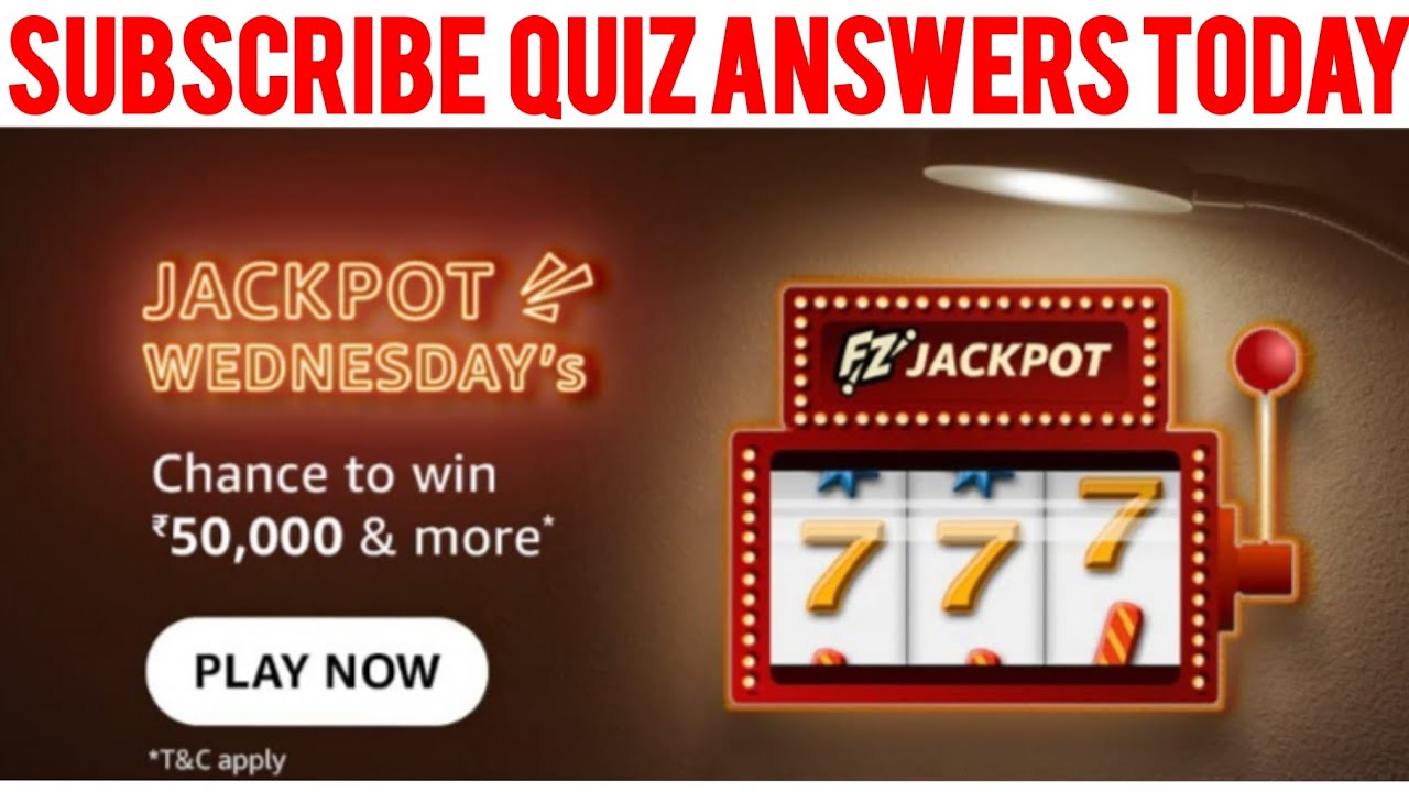 Amazon Jackpot Wednesday Quiz Answers Today | Chance To Win ₹50,000 ...