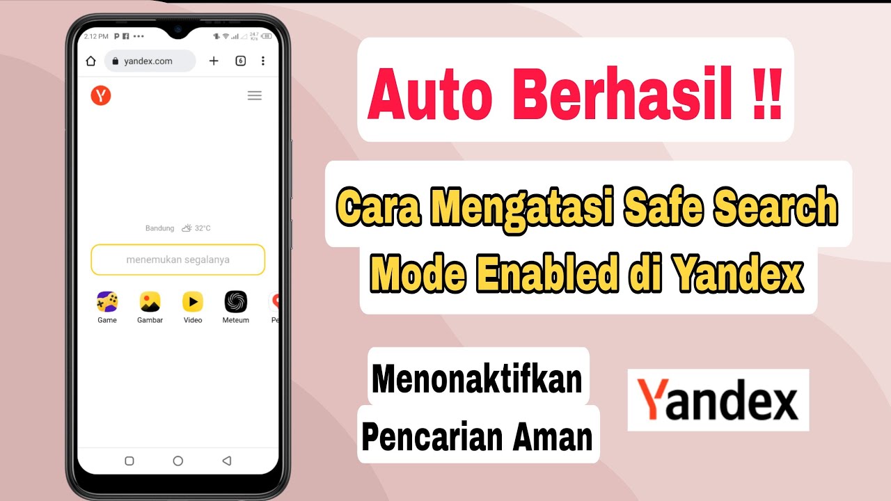 Cara Mengatasi Safe Search Mode Enabled Di Yandex - YouTube