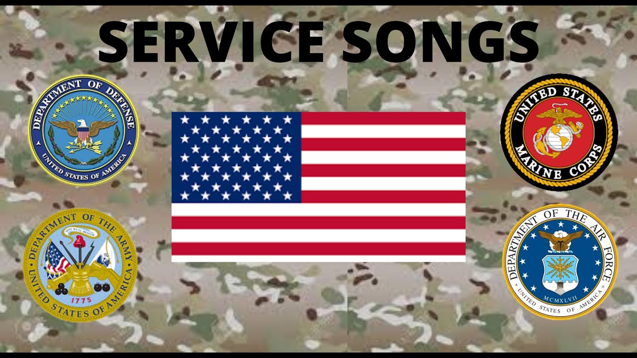 NAVY, MARINES, ARMY, & AIR FORCE SERVICE SONGS W/ LYRICS - YouTube