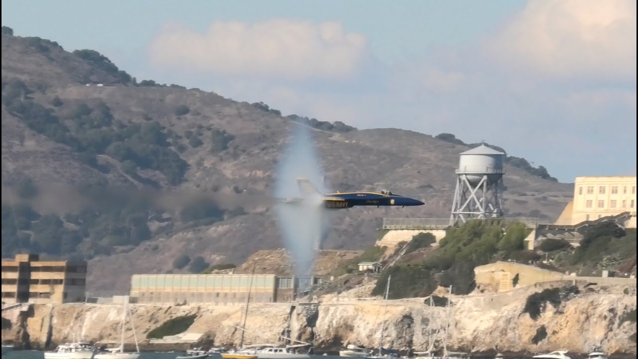 Blue Angels Solo High Speed Sneak Pass at SF Fleet Week 2024 - YouTube