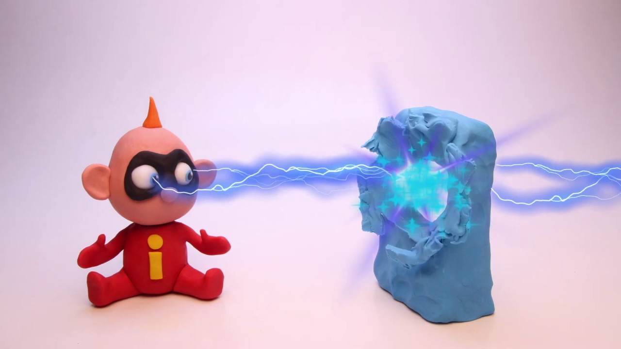 JACK JACK INCREDIBLE SUPERPOWER Play Doh Stop Motion and Cartoons For ...