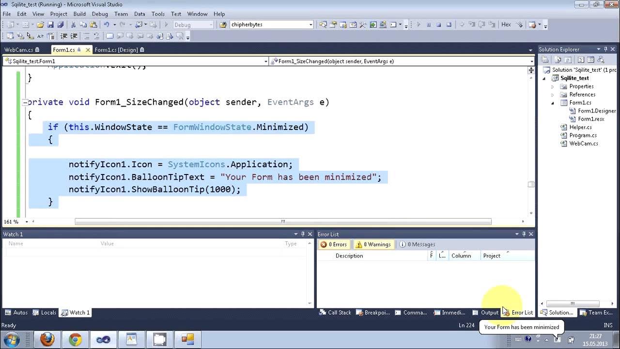 C# Tutorial 62 How to Use the NotifyIcon Control with C# - YouTube