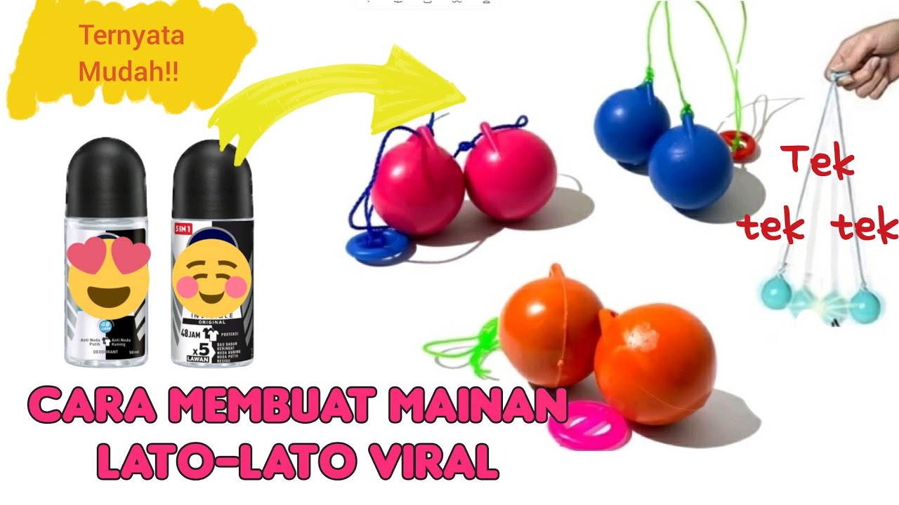 Cara membuat latto latto mainan dari barang bekas bola tek-tek - YouTube