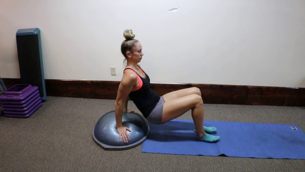 Bosu Triceps dips female - YouTube