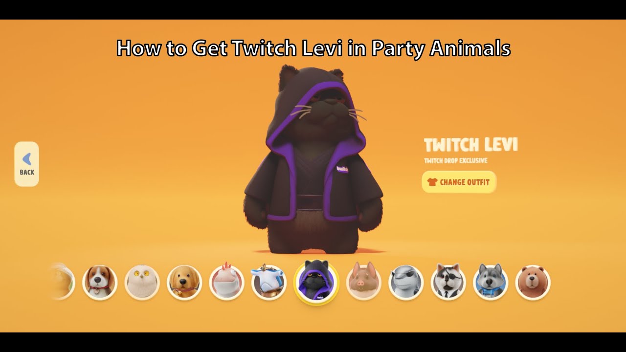 How to Get the Twitch Levi Skin Party Animals - YouTube