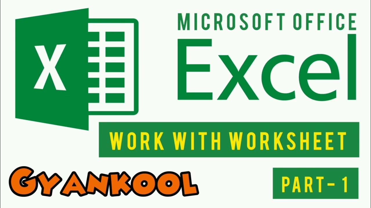 Microsoft Excel Introduction and Working with worksheet in Ms Excel | Part -1 | MS Excel ...