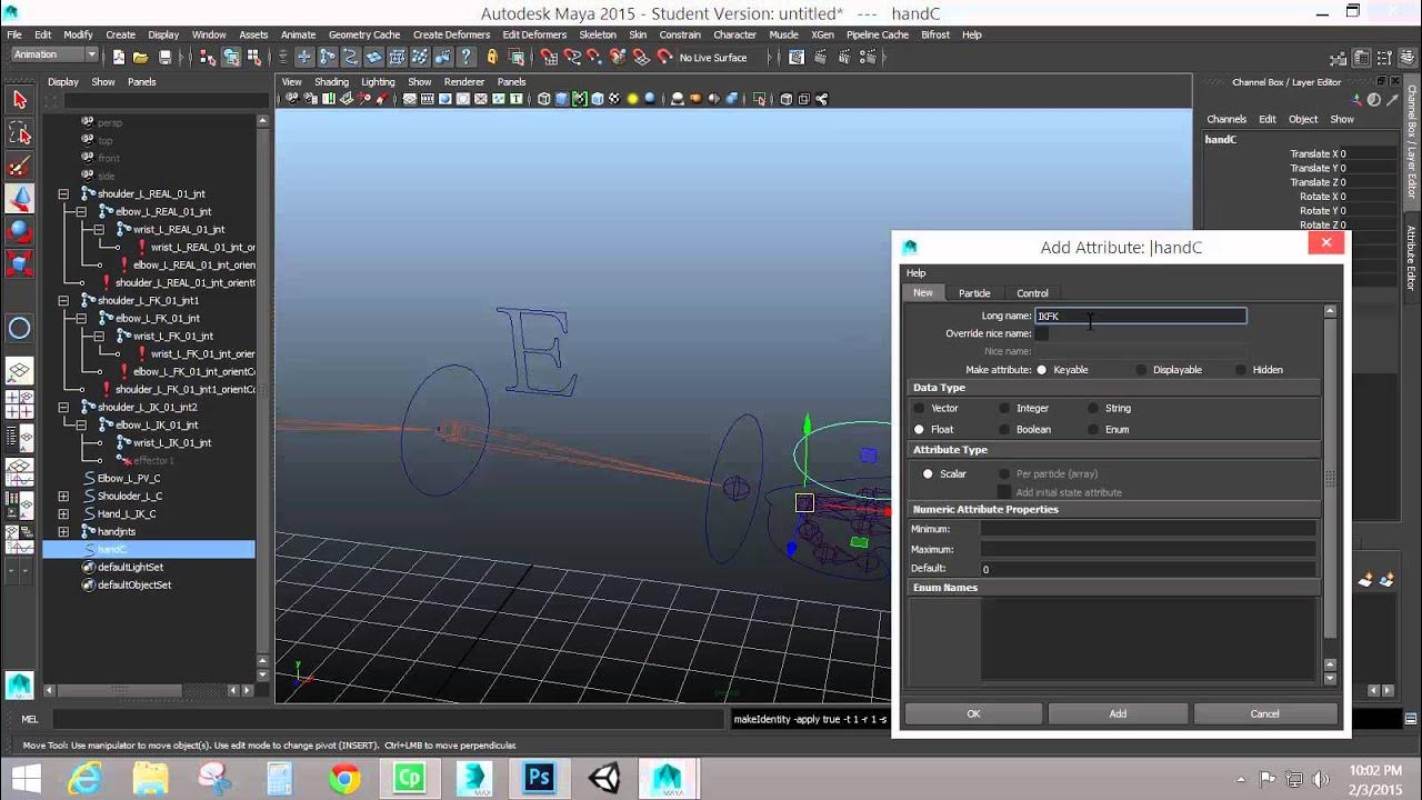 Character Rigging - Step 6 - IK/FK Arm (Autodesk Maya) - YouTube