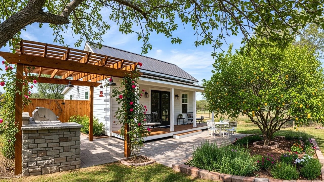 48 Beautiful Tiny House Patios That Bring Outdoor Living To Life - YouTube