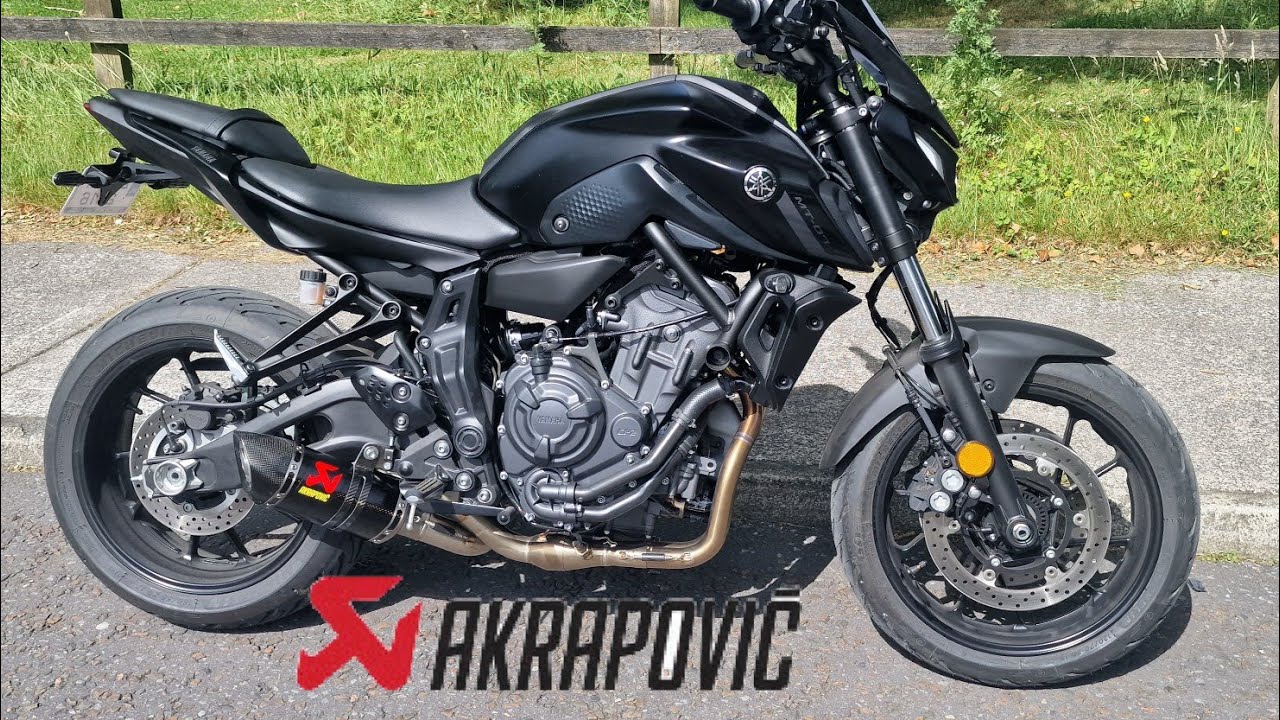 2024 Yamaha MT-07 Akrapovic Exhaust Sound Check - YouTube