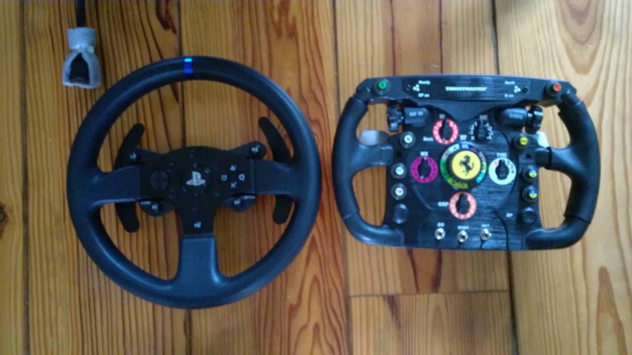 Thrustmaster Ferrari F1 Wheel vs T300 RS size - YouTube