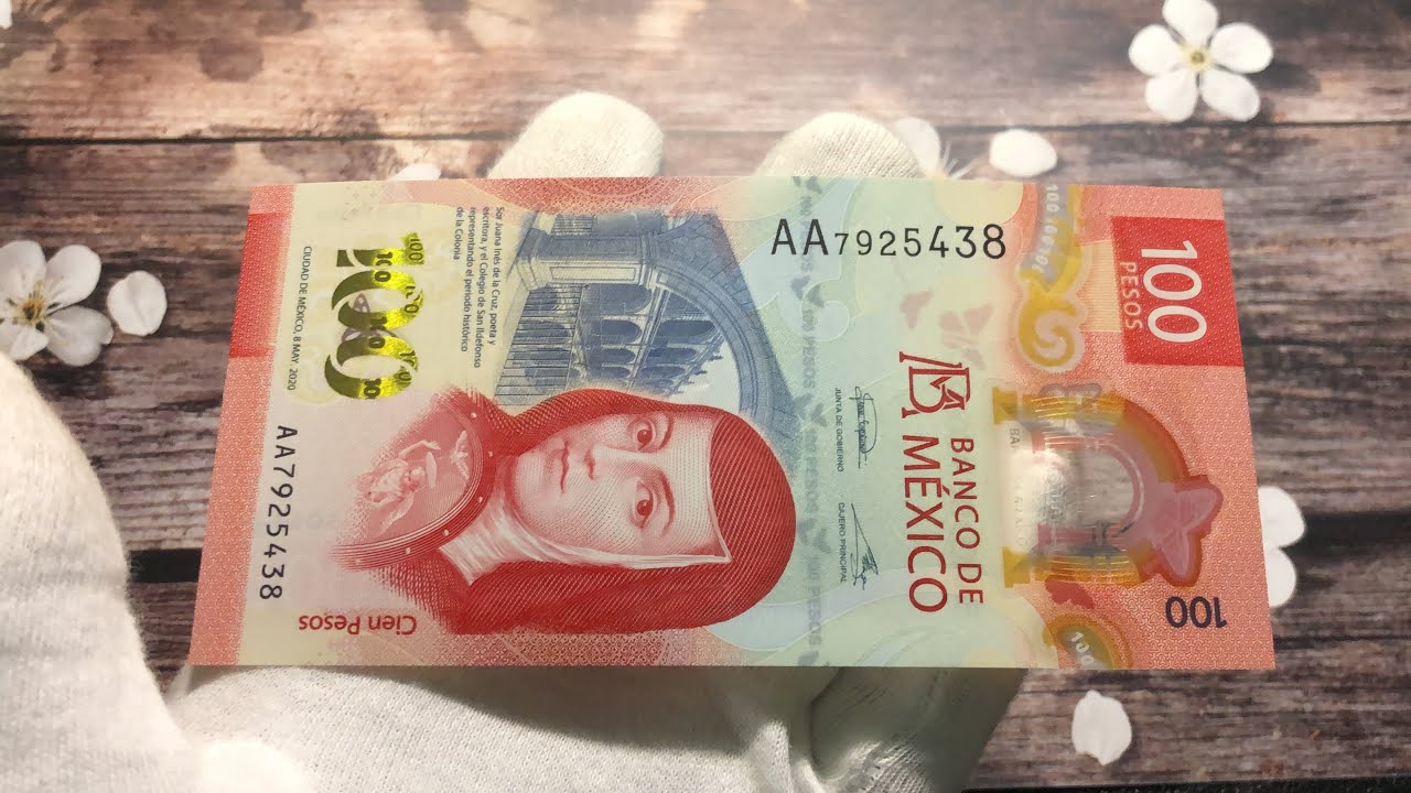 100 peso note 2020 Mexico - YouTube