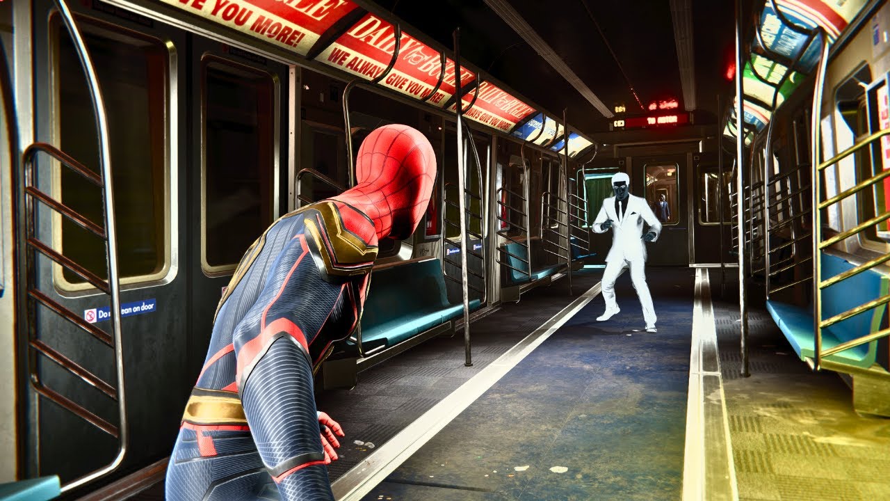 Marvel Spiderman Remastered - Stopping The Train & Saving Innocent ...
