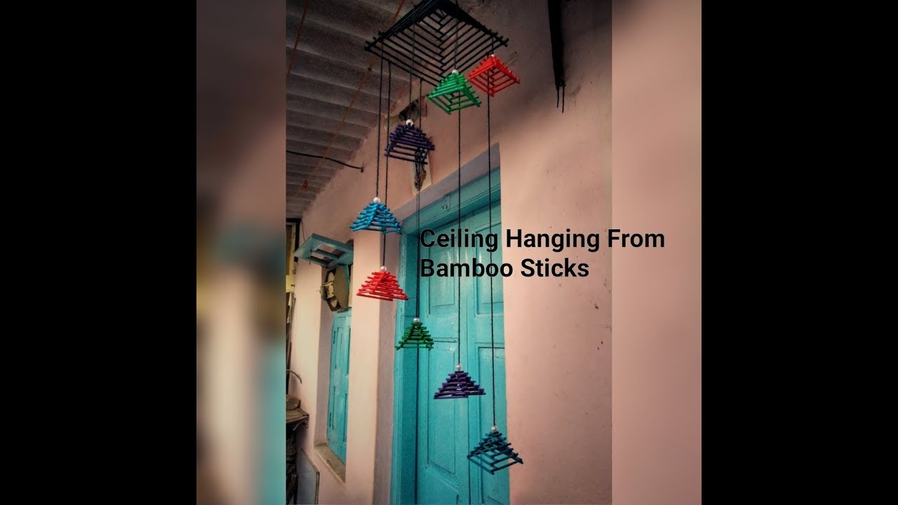 Amazing Ceiling hanging Design-Easy Bamboo sticks craft ideas-DIY Home ...