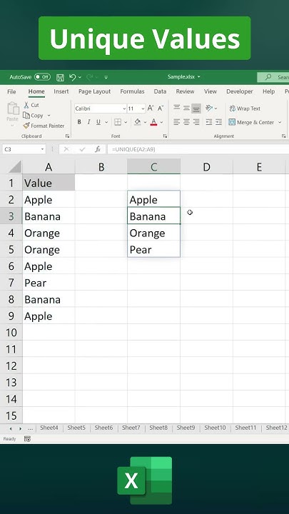 Extract Unique Values Instantly in Excel! 🚀 - YouTube