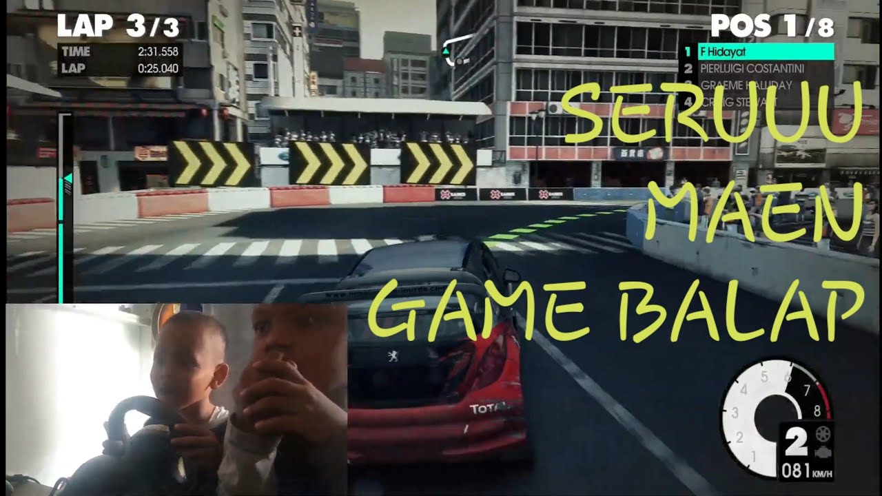 Seru!! maen game balap di rumah serasa maen time zone - YouTube