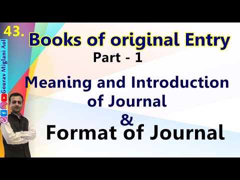 Books of original Entry - Journal Class 11 | Meaning, Functions, Format ...