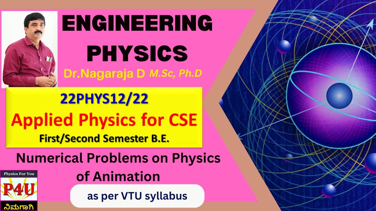 Physics of Animation Numericals | Physics of Animation | VTU - YouTube