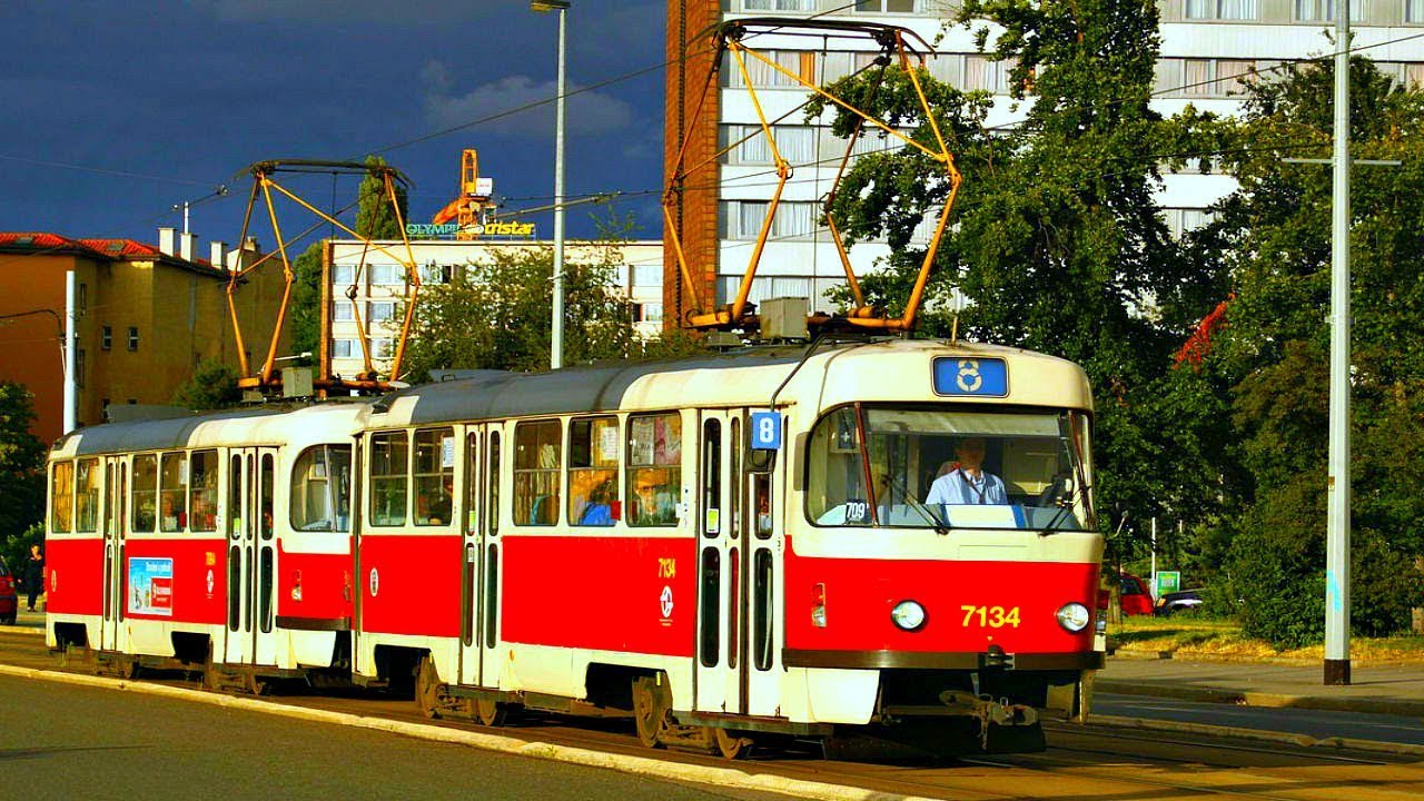 Tram and light rail in Bratislava, Slovakia / city transport trams ...