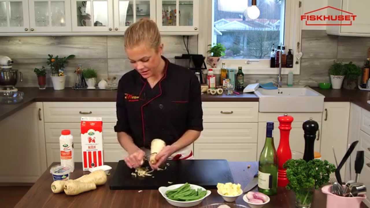 Smörstekt kummelfilé med palsternackspure - YouTube
