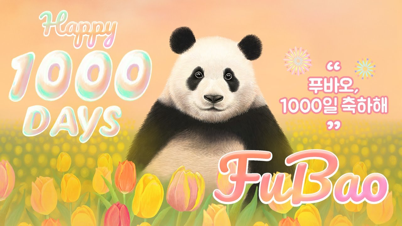 행복을 주는 우리의 영원한 아기판다 푸바오! I FuBao's Happy 1000 Days 🐼🎨 - YouTube