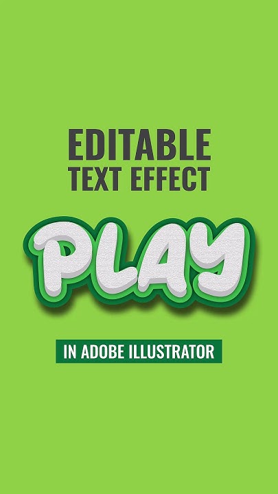 How to create editable text effect in Adobe Illustrator. #graphicdesign ...