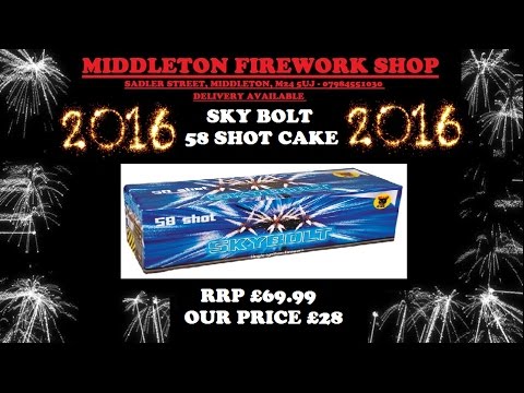 Skybolt 58 Shot Barrage by Black Cat Fireworks - DISCOUNTS AT MIDDLETON ...